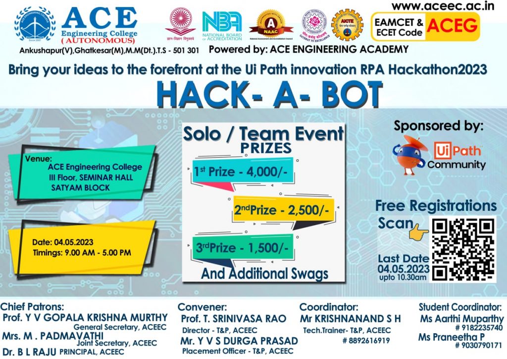 HACK-A-BOT - ACE Engineering College