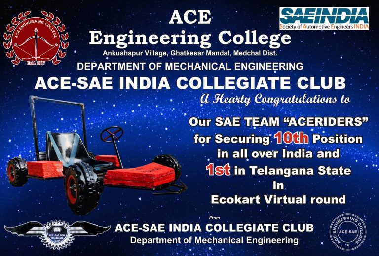 ACE - SAE INDIA COLLEGIATE CLUB - ACE Engineering College