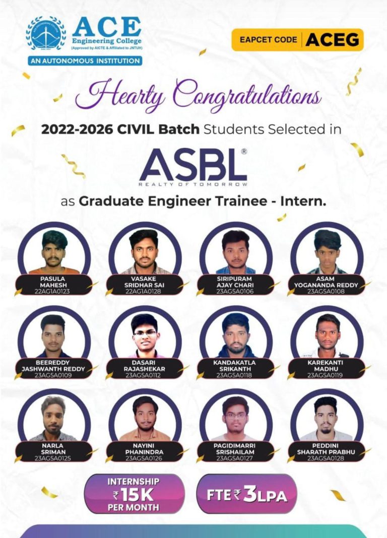 Civil Engineering - ACE Engineering College